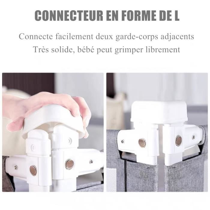 Barrière de Lit Réglable en Hauteur avec Maille Respirante - BELFOYER ...