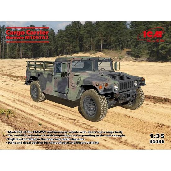 ICM - Maquette Voiture Cargo Carrier Humvee M1097a2 |icm|35426| 1:35 ...