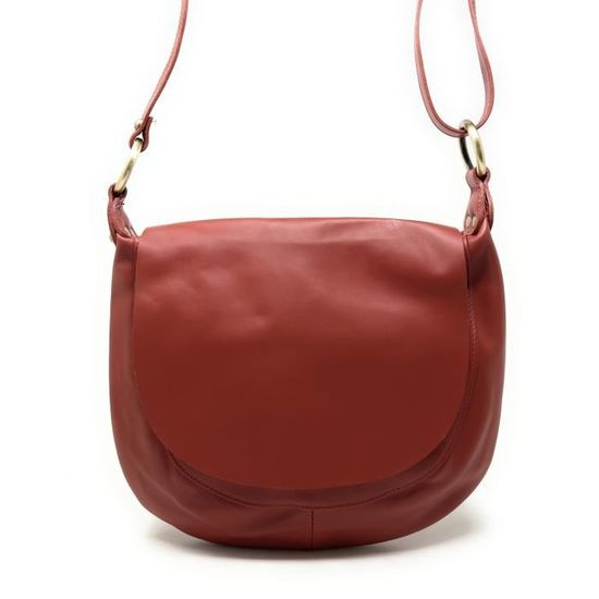 Sac à main en cuir PERLA (grand modèle) Rouille Marron - Cdiscount ...