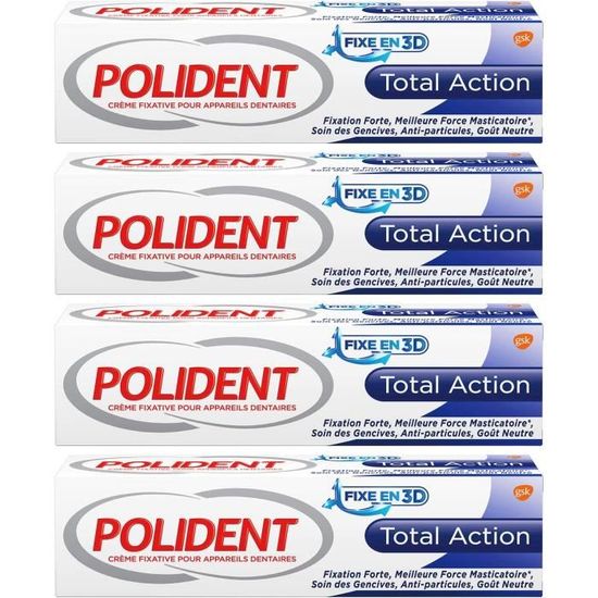 Polident Crème Fixatrice Total Action, Pour Prothèses Dentaires ...
