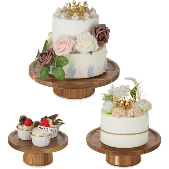 Support Gateau Presentoir Stand: Set de 3 Cupcake Rond Présentoir ...