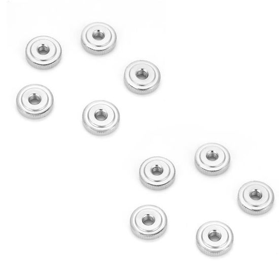 Qiilu écrou moleté en acier au carbone 10 pièces GB807 M4 M5 M6 M8 M10 ...