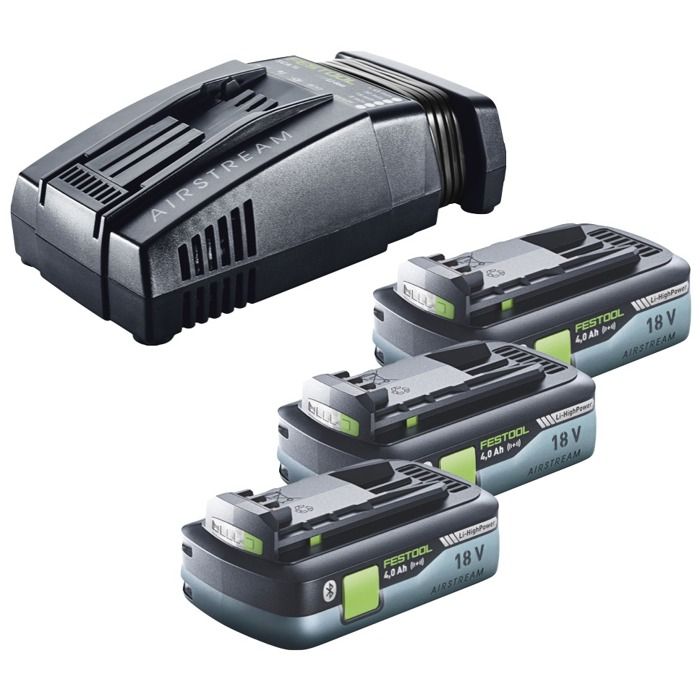 Festool Set Énergie : 3x Batteries BP 18 Li 4,0 Ah HPC-ASI 4,0Ah 18V ...