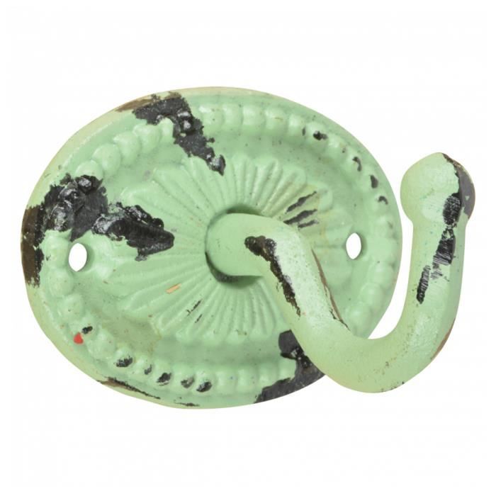 Patères et crochets - Crochet coloré en fonte - L 7,4 cm x l 8,3 cm x H ...