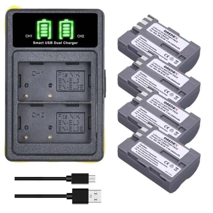 Batteries pour Panasonic Lumix GH3 GH4 GH5, 4 pièces, DMW-BLF19 DMW ...
