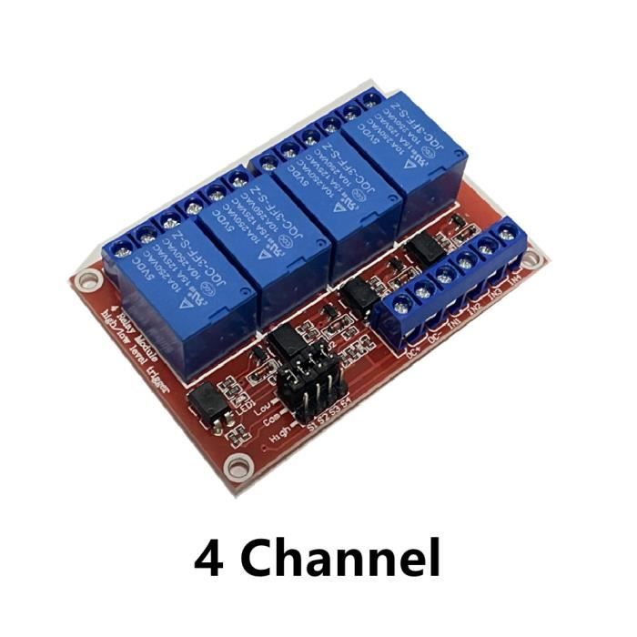 4 canaux - 5V - Module de relais de canal, Déclencheur de niveau haut et bas, Module de relais ...