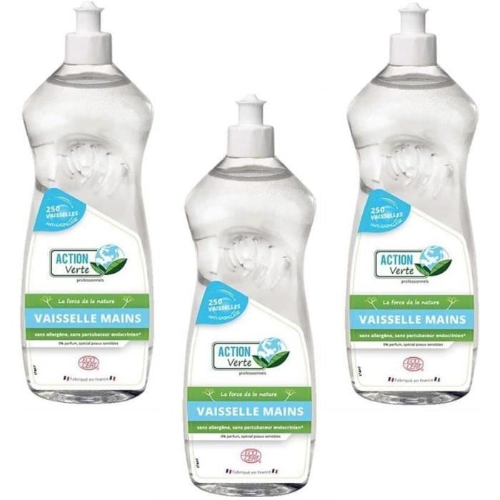 Lot De 3 Flacons 1L Liquide Vaisselle Main Ecocert[H1144] - Cdiscount Electroménager