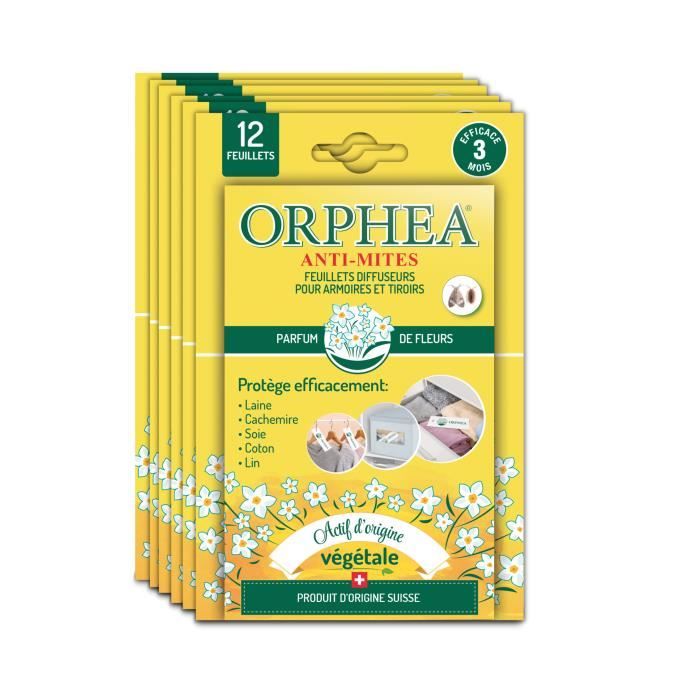Insecticide-ORPHEA - Répulsif pour mites textiles-Feuilles de pour ...
