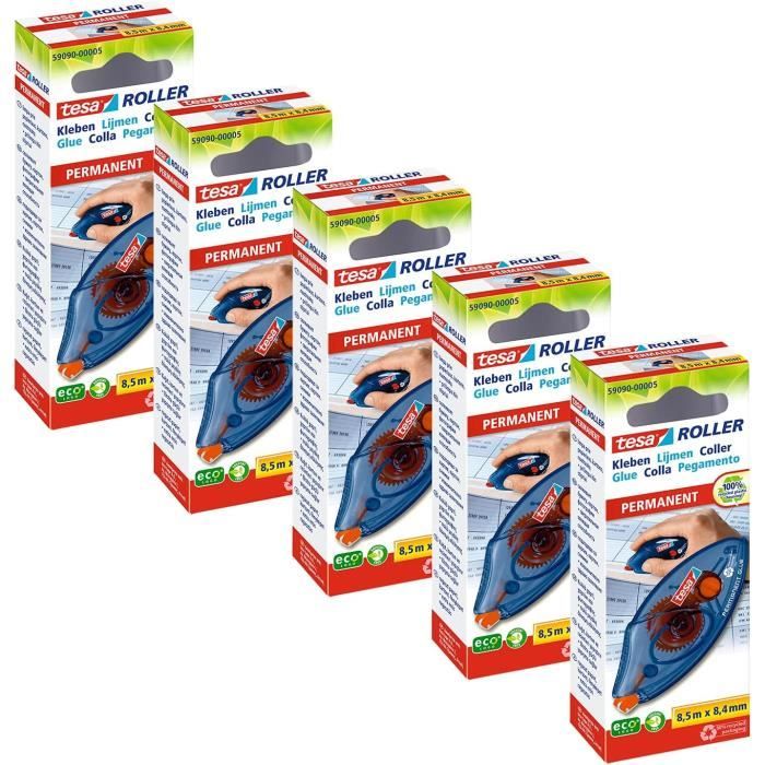 Tesa Roller Colle Permanente EcoLogo Jetable - Ruban Adhésif Double ...