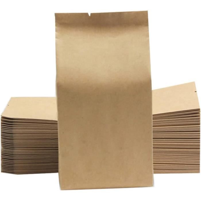 100 Pièces Sceller Le Sac En Papier Sacs En Papier Kraft Debout Pochoir ...