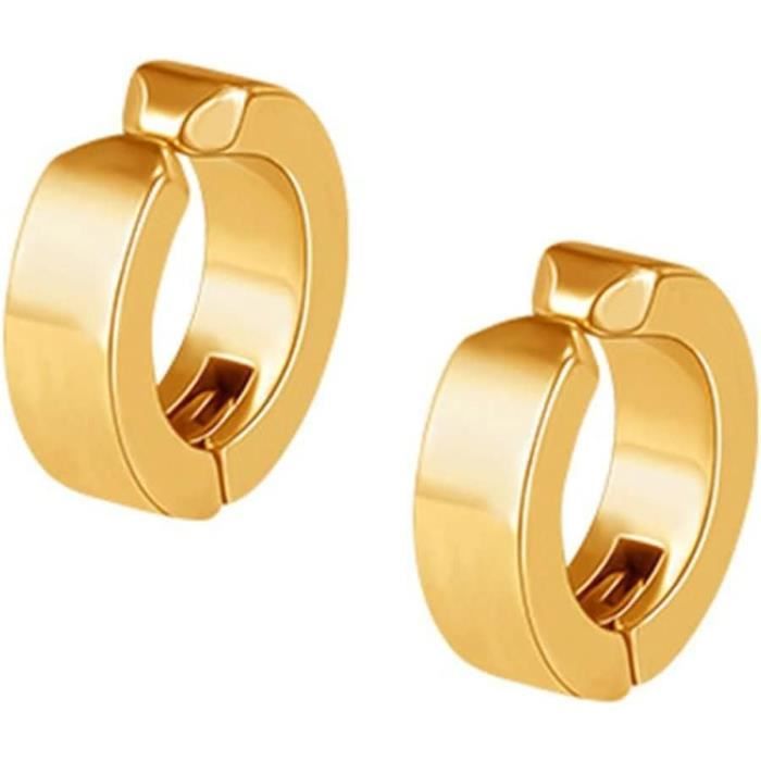 Boucle D'Oreille Créole Fille,Boucle Doreille Acier Inoxydable Femme ...