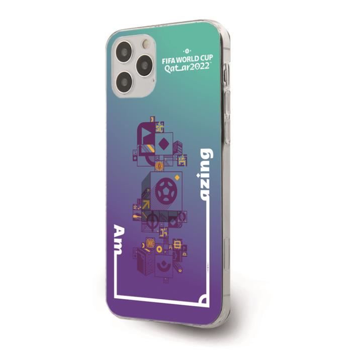 IPhone 12 soft case bleu clair Coupe du Monde FIFA Qatar 2022 ...