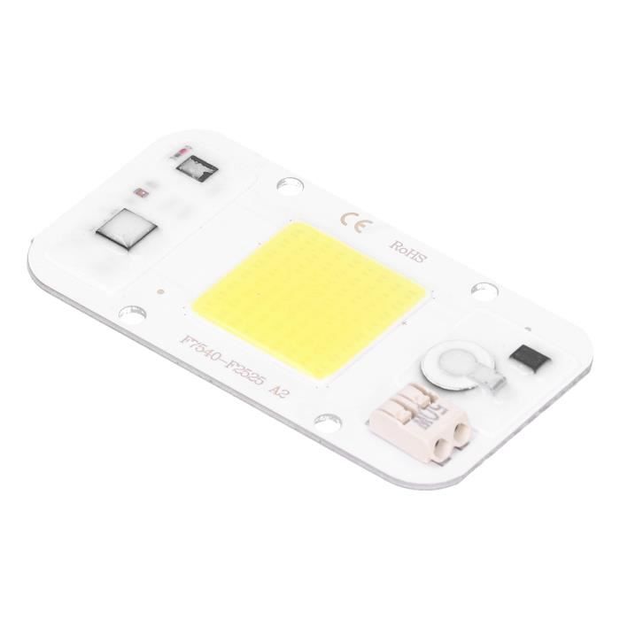 Puce LED COB HURRISE 220V - Panneau de Lampe Sans Soudure 20W/30W/50W - Lumière Chaude Blanche ...