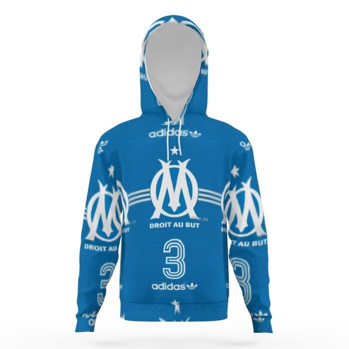 Sweat à Capuche Olympique de Marseille Logo26 Hommes Impression Hoodie ...