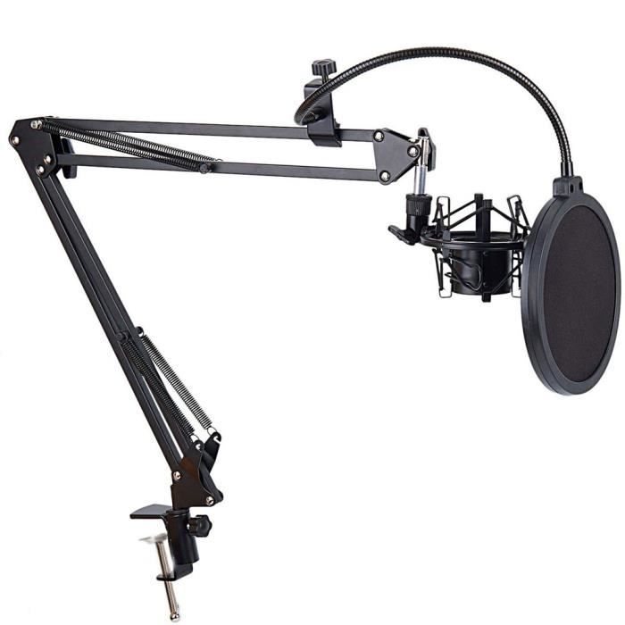 Microphone Bras Bureau Suspension Boom Scissor Mic-Bras avec microphone ...