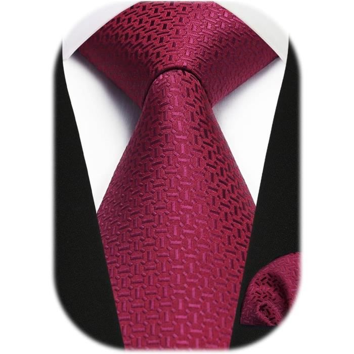 Cravate Homme Ensemble De Cravate Et Pochette De Couleur Unie Mariage ...