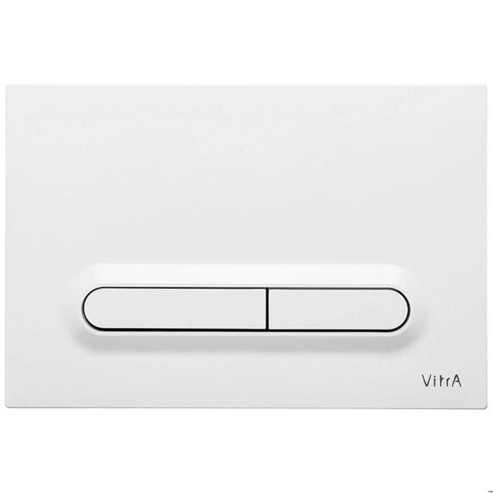 Vitra - Loop T Plaque de déclenchement double touche, blanc brillant ...