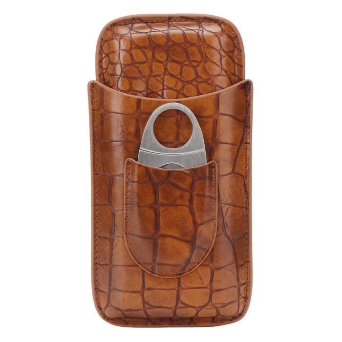 YOSOO Cigare En Cuir Cas Etui à cigares en cuir pour 3pcs Cigares Porte ...