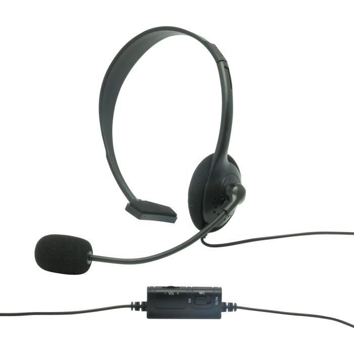 Casque Konix Micro Monaural jack 3.5mm PS-100 pour PS4 - Contrôle ...