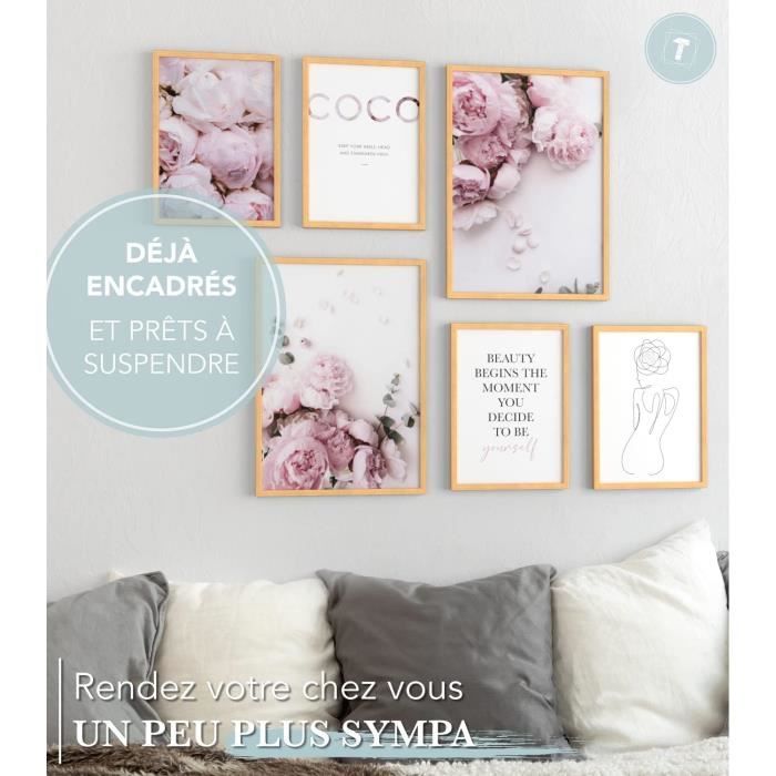 Set Mood Posters, Tableau Décoration Murale « Coco Peony » Cadres En ...
