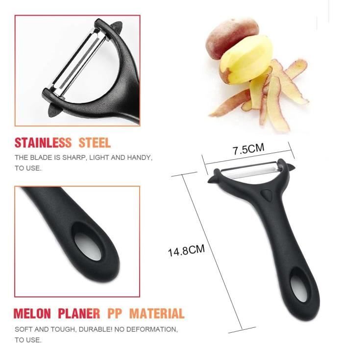 Lot De 2 Éplucheur Universel, Econome Legumes Inox Eplucheur Legumes ...