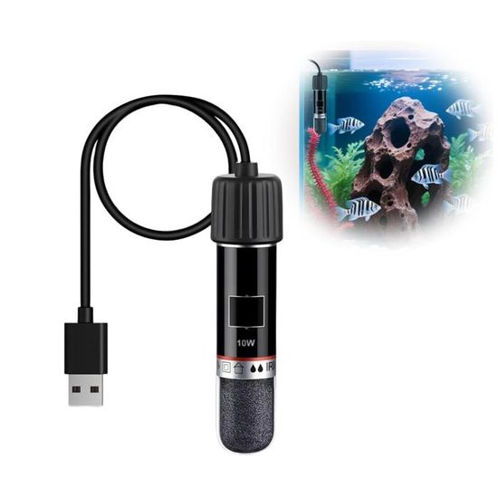 Mini Aquarium Heater USB 10 W, 26 °C Temperature Control, Mini Aquarium ...