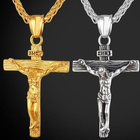Sautoir-Collier - Bijoux de Foi pour Hommes - Croix en Or Massif ...
