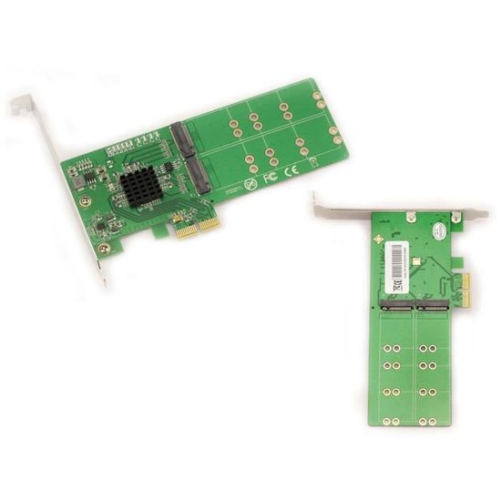 Carte Controleur PCIe pour SSD M.2 - 4 ports / Pour SSD M2 de type SATA ...