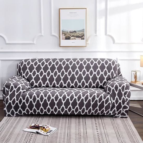 Sunbuy-195-230cm Housse de canape 3 places avec accoudoirs Housse de fauteuil et canape ...