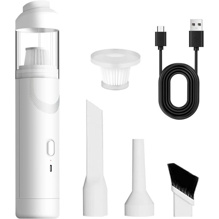KEVIAN Car Vacuum Cleaner, USB Rechargeable Handheld Vacuum Cleaner ...