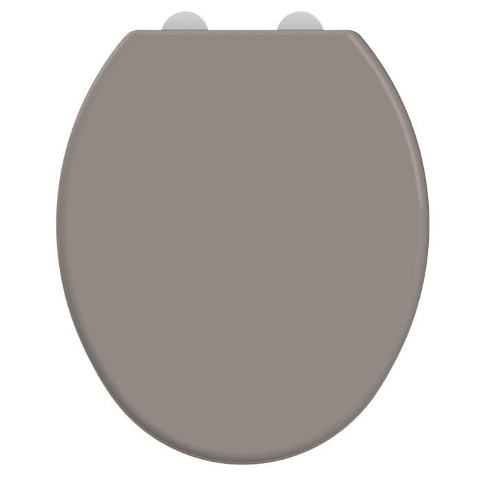 ALLIBERT Abattant WC déclipsable à fermeture progressive KALEO taupe ...