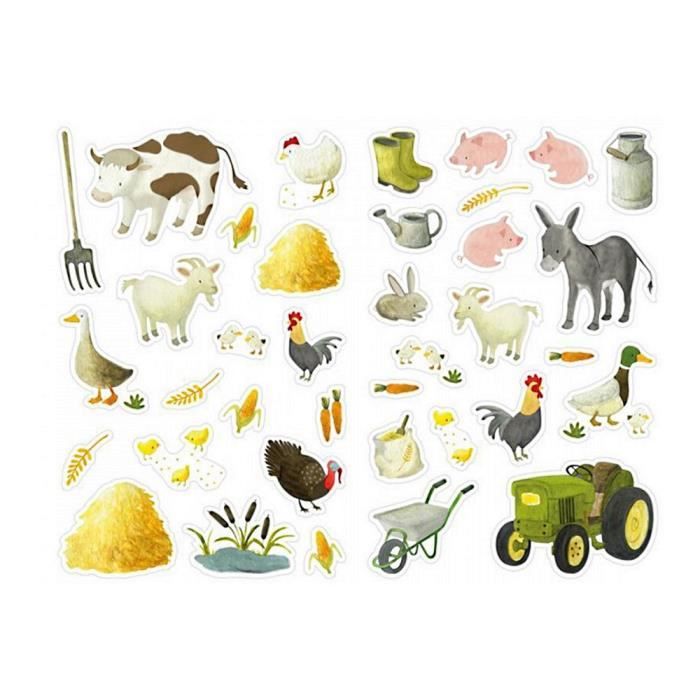 Loisirs Créatifs Enfants - Gommettes - La Vie à La Ferme - Cdiscount ...