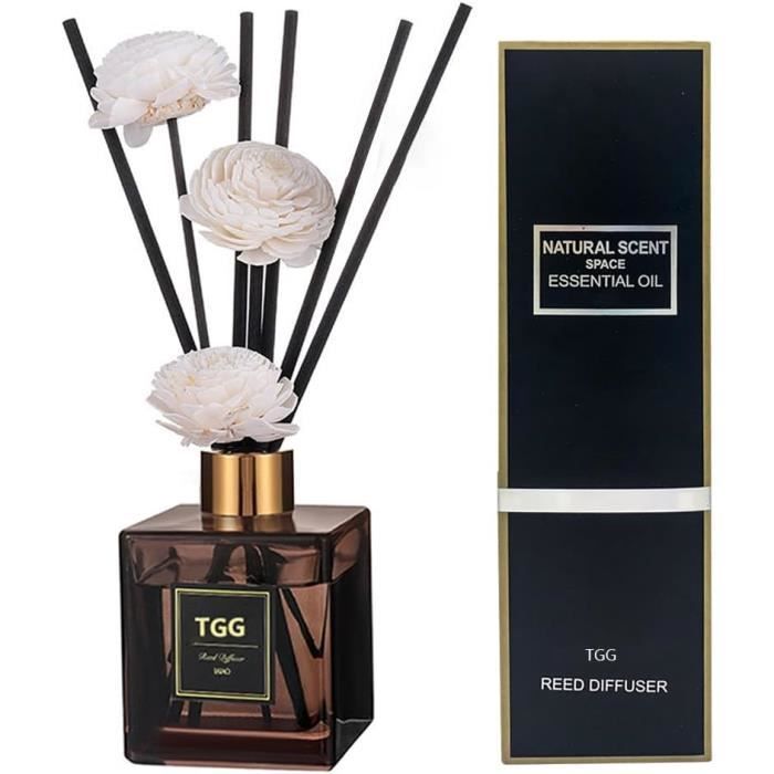 Reed Diffuseur Set, 200Ml(6.7Oz) Lavande Jasmin Parfums Aromatherapy Batonnets, Diffuseur ...