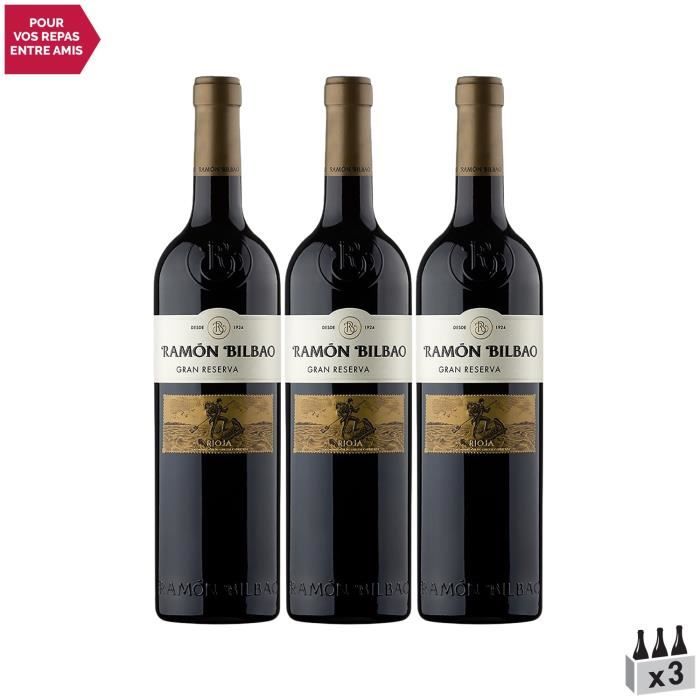 Rioja Gran Reserva Rouge 2014 - Lot de 3x75cl - Ramon Bilbao - Vin D.O ...