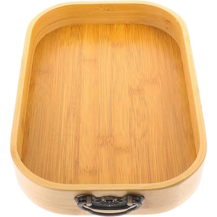 Plateau De Service En Plateau En Bois Avec Poignées Plateau De Petit ...