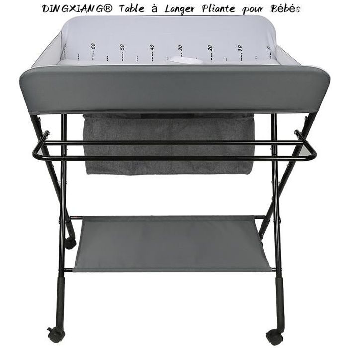 Table à Langer Pliante pour Bébés - DINGXIANG - Gris - Réglable en ...