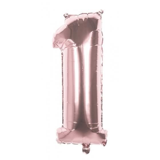 Ballon - BOLAND - Numéro 1 (or rose) - Or rose - 36 cm - Hélium ...