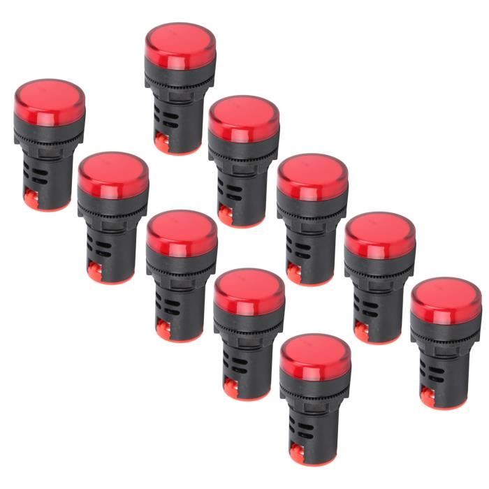Cikonielf Voyant LED 10pcs Lampe de Signalisation LED Rouge Haute ...