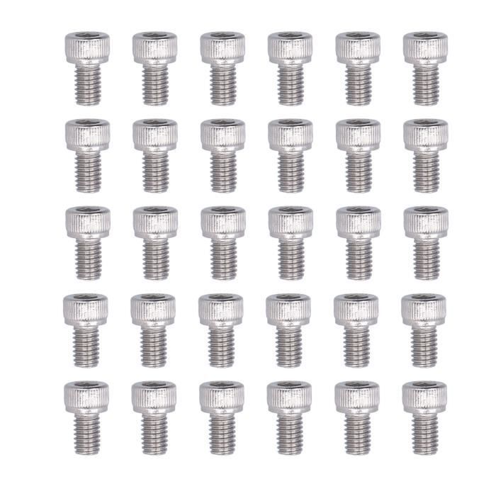 Vis M6 - EJ.LIFE - Acier inoxydable A2-70 - 30 pièces - Tête hexagonale - DIN 912 - Cdiscount ...