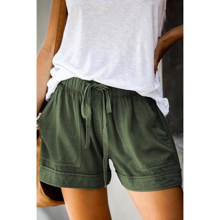 Short Femme Court Short Ete Chic Short Bermuda Court Short Taille Haute ...