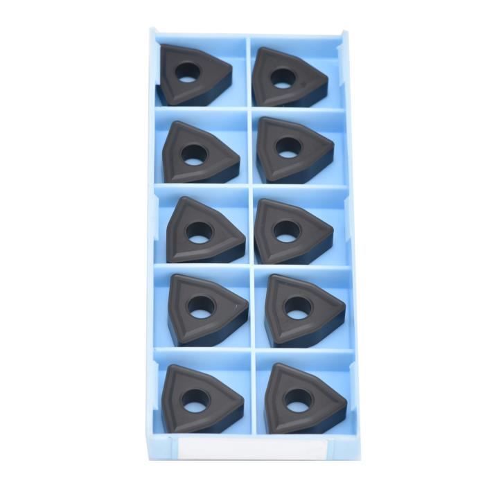 Qiilu Lame de tournage en carbure 10 pièces carbure insère CNC lame tournante remplacement tour ...