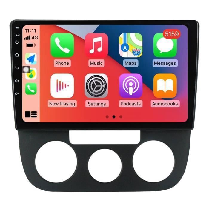 Autoradio GPS Bluetooth pour Volkswagen Jetta 5 2005 - 2010 CarPlay ...