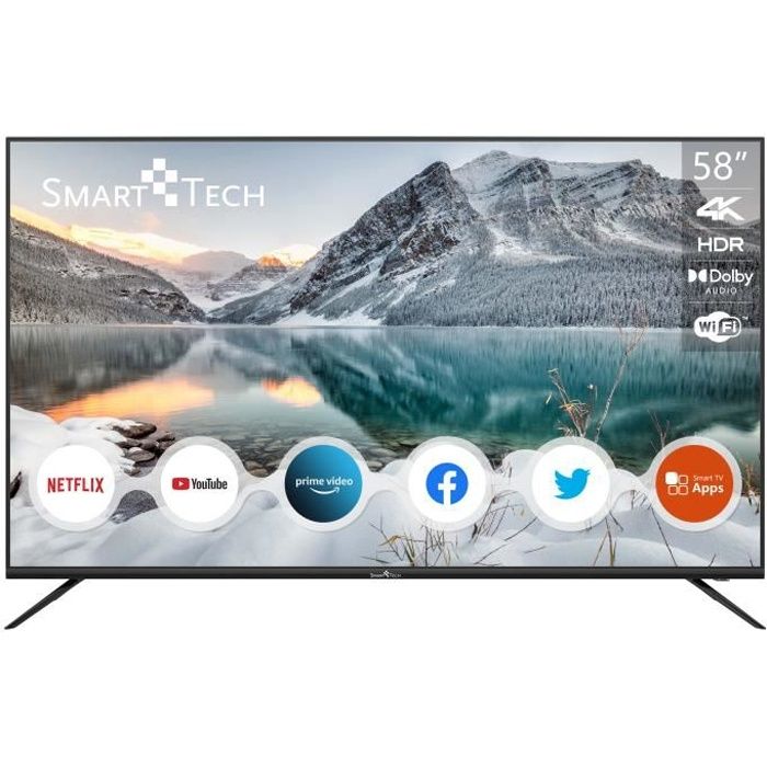 Smart Tech TV DLED 58' 4K UHD Smart TV Netflix, YouTube, Prime Video ...