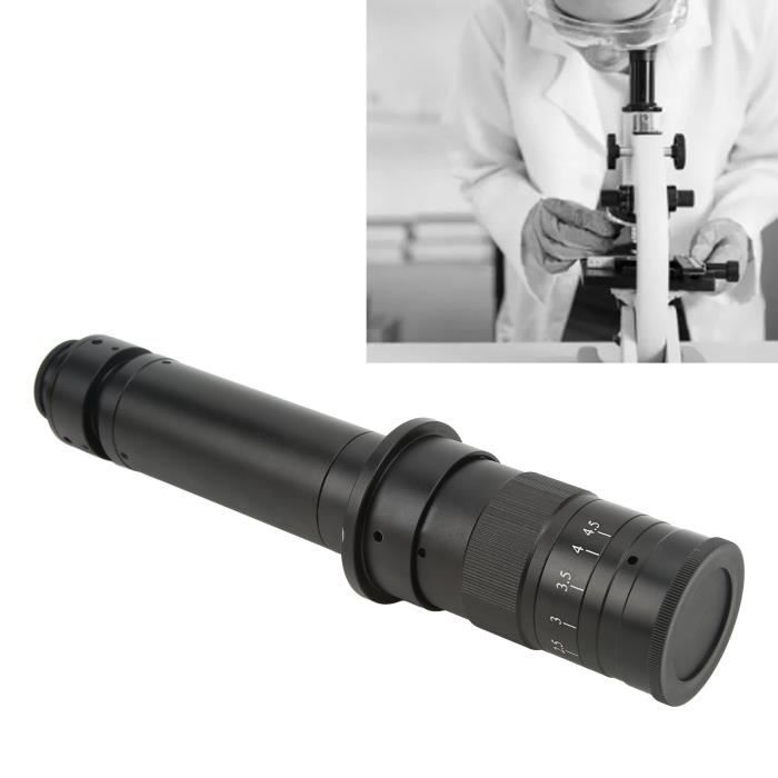 Objectif de microscope TBEST C Mount zoom 300X en alliage d'aluminium ...