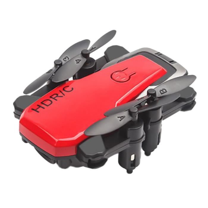 Drone pliable de poche avec caméra WIFI 2.0MP - TINKSKY - Rouge ...