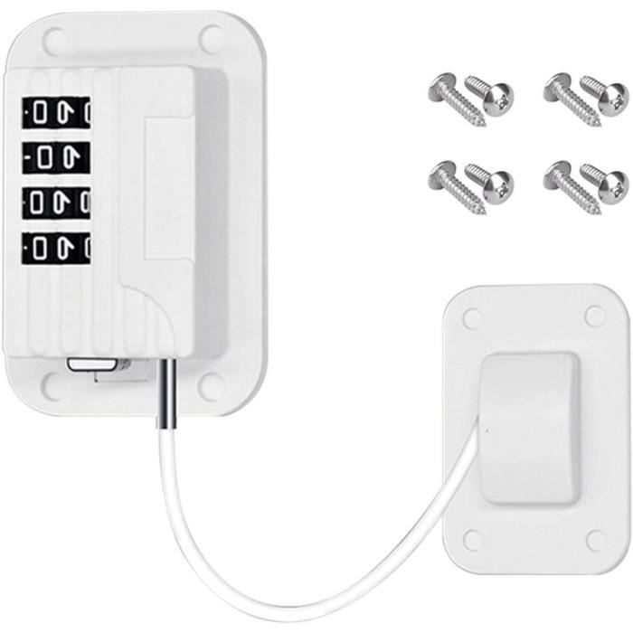 Verrou De Réfrigérateur 2 En 1 Avec Mot De Passe - Entrebâilleur De Sécurité Pour Les Enfants ...