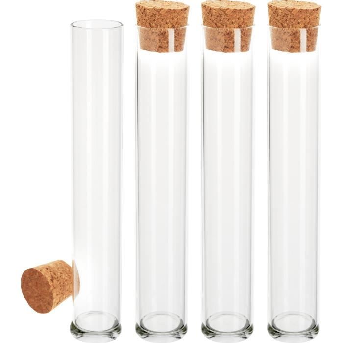 Objet décoratif - VBS - Éprouvettes avec bouchon - 4 pièces 15 cm ...