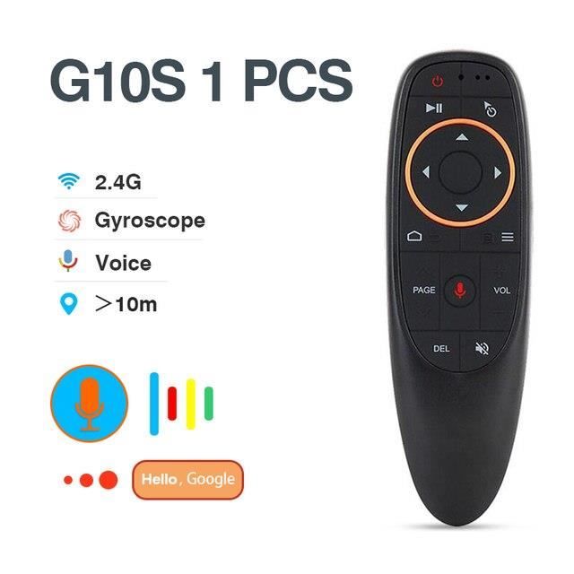 TELECOMMANDES,1pcs--Télécommande sans fil G10S Air Mouse, avec ...