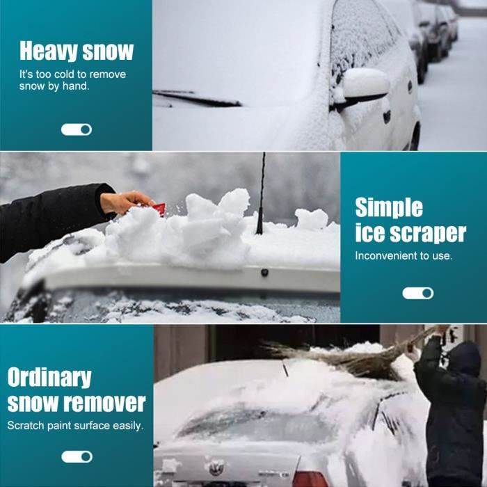 Pelle à Neige - Réglable - Grattoir de Voiture - Manche Télescopique ...