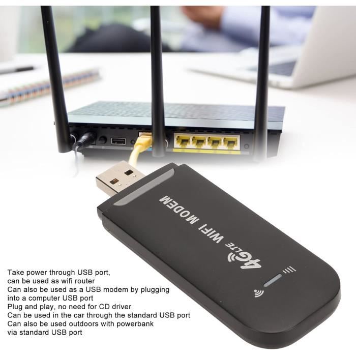 Luernas Routeur Wifi Usb 4G Lte, Point D'Accès Mobile De Poche De ...
